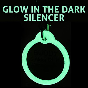 GoTags Dog Tag Silencers, Glow in The Dark Silencer to Quiet Noisy Pet Tags