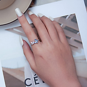 Teleye Butterfly Ring 925 Sterling Silver Engagement Ring Promise Ring for Women (8)