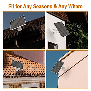 Coohchch Solar Panel Charger for Google Nest Camera Outdoor & Indoor (Battery Version), 6V 5W Output Solar Panel Fast Charge, Camera Solar Panel Charger with 360 Degree Adjustable Solar Holder