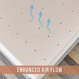 Bodipedic 3 Inch Memory Foam Mattress Topper, Copper Infused Mattress Topper, Ventilated Design, CertiPUR-US Certified Foam, Copper