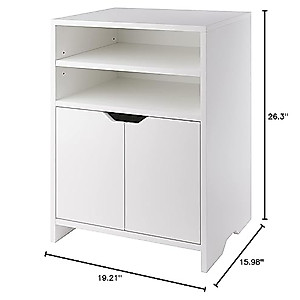 Winsome Wood Nova Storage Cabinet, 1-Drawer with Open Shelf, White