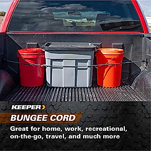Keeper - 48” Bungee Cord With SST Hooks, 4 Pack - UV and Weather-Resistant