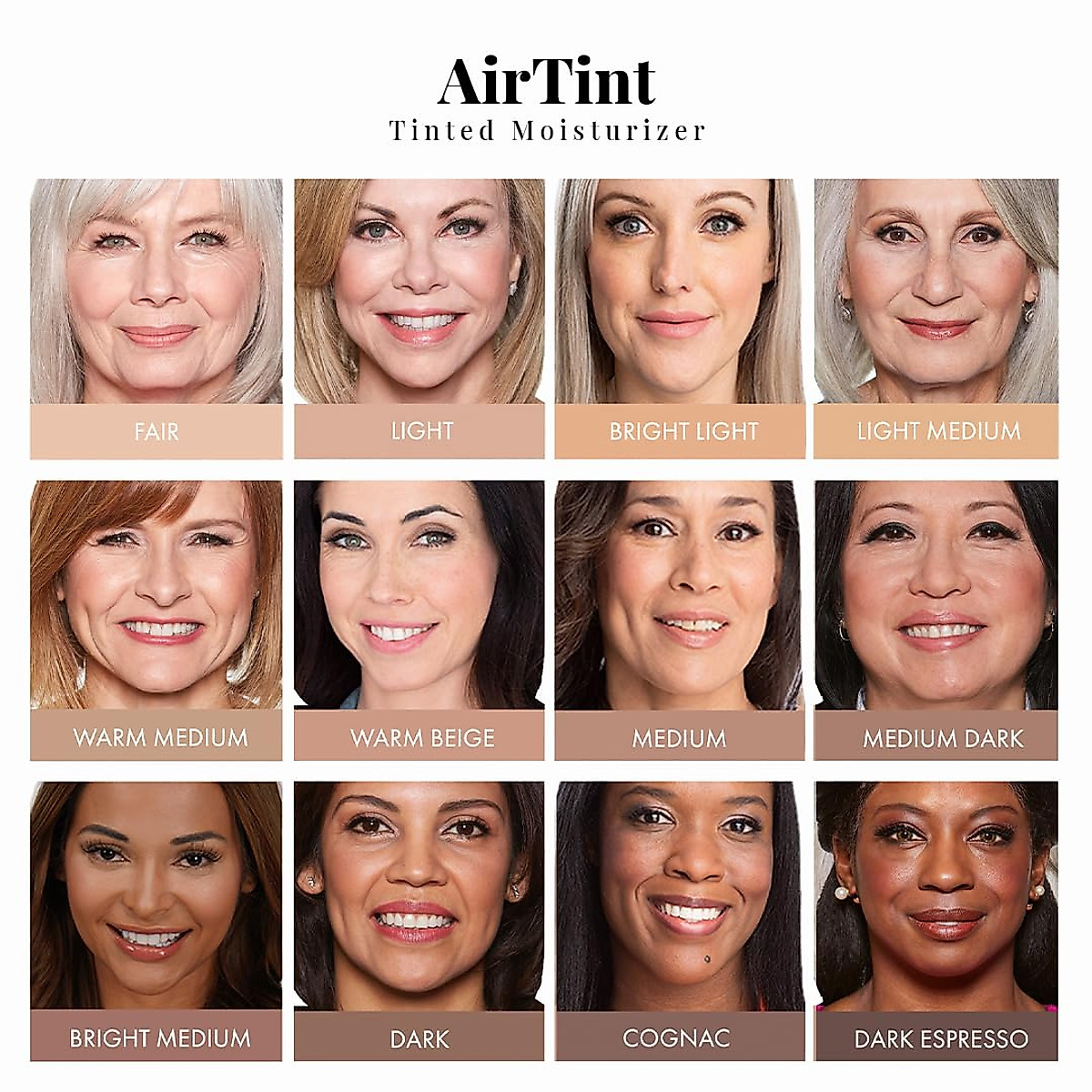 Jerome Alexander MagicMinerals AirTint Tinted Moisturizer AirBrush Spray Light Shade | Tinted Moisturizer Spray with Anti-Aging Ingredients | Light