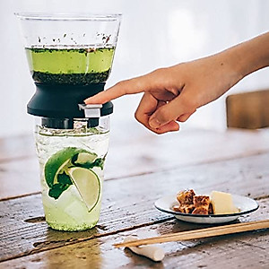 Hario Largo Glass Tea Dripper, 350ml, Black