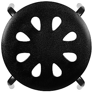 EMMA + OLIVER Plastic Nesting Stack Stools - School/Office/Home, 17.5" Height, Black (5 Pack)