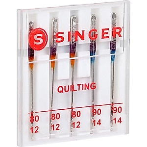 Singer 44729 Quilting Machine Needles, Sizes 80/11 & 90/14, Multicolor 5 Count