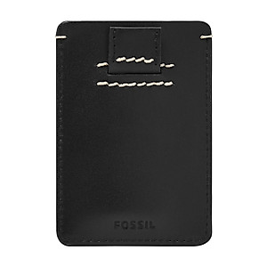 Fossil Men's Westover Leather Slim Minimalist Card Case Sliding Pocket Wallet, Black, (Model: ML4585001)