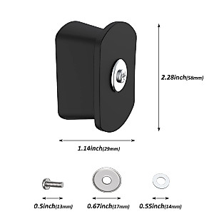 Silicone Universal Pot Lid Replacement Knobs Pan Lid Holding Handles Long Screws Anti-scald Cookware Cover for Kitchen Glass Lid 2 Pack Diamond Shape Black