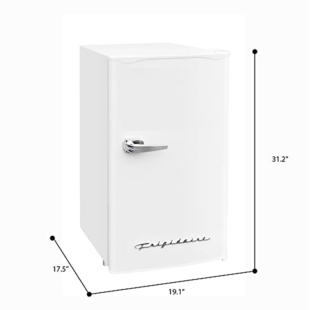 FRIGIDAIRE EFR331-WHITE 3.2 Cu ft Eraser Board Mini Compact Dorm Fridge (White)