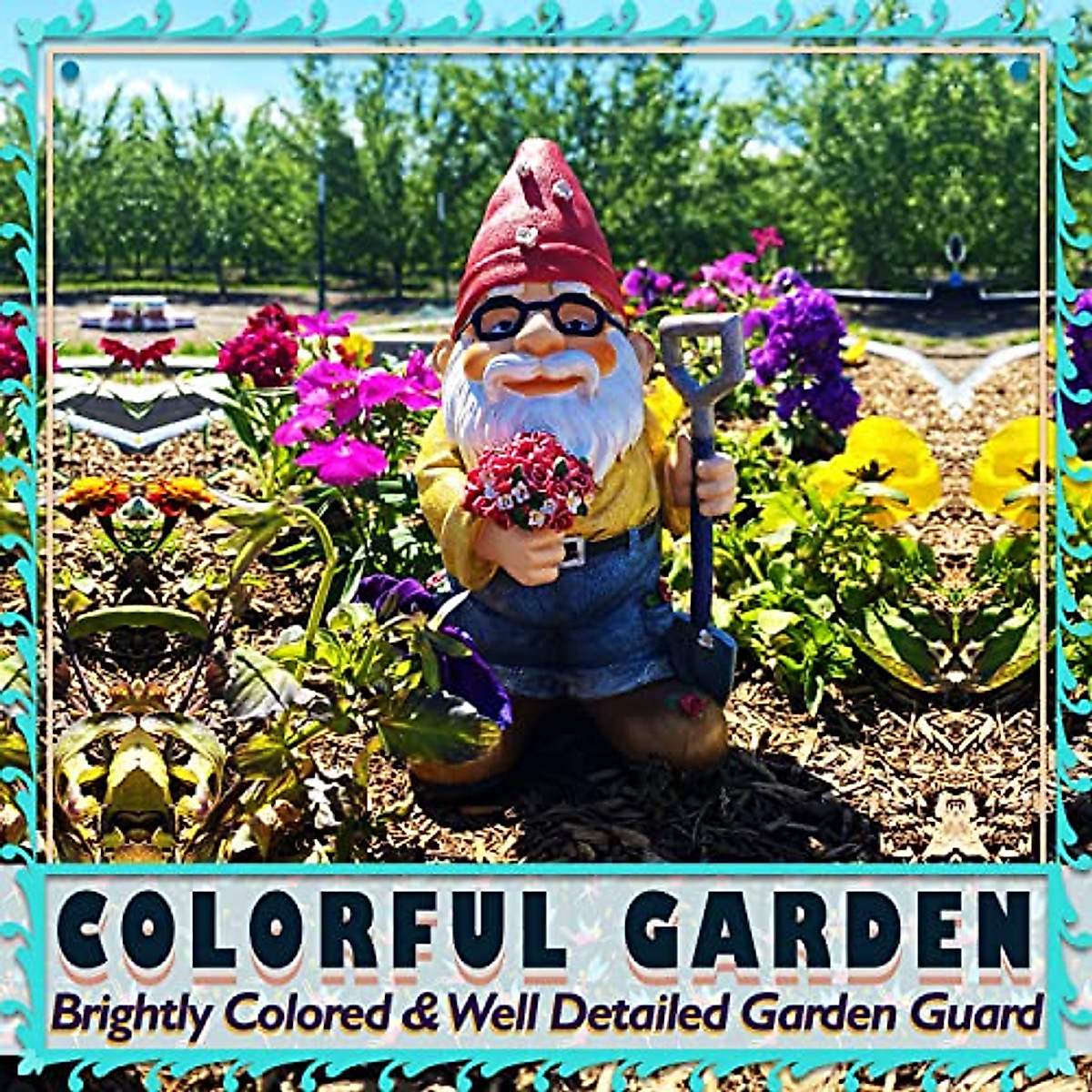 The Beautiful Gift of Flowers Gnome Decor - 9.5 Inches Tall - Hand Painted and Adorably Gnome Gifts Designed by Twig & Flower