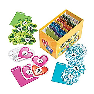 Fun Express Classroom Calendar Bulletin Board - Stay Organized All Year with 400-Piece Classroom Calendar Days of The Year - Kickstart Learning, Teacher's Essential, Make Every Day Special