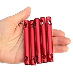8Pcs Aluminum Alloy Tent Cord Tensioner Guyline Adjuster Tent Accessories for Camping Hiking Outdoor Activity (Red)