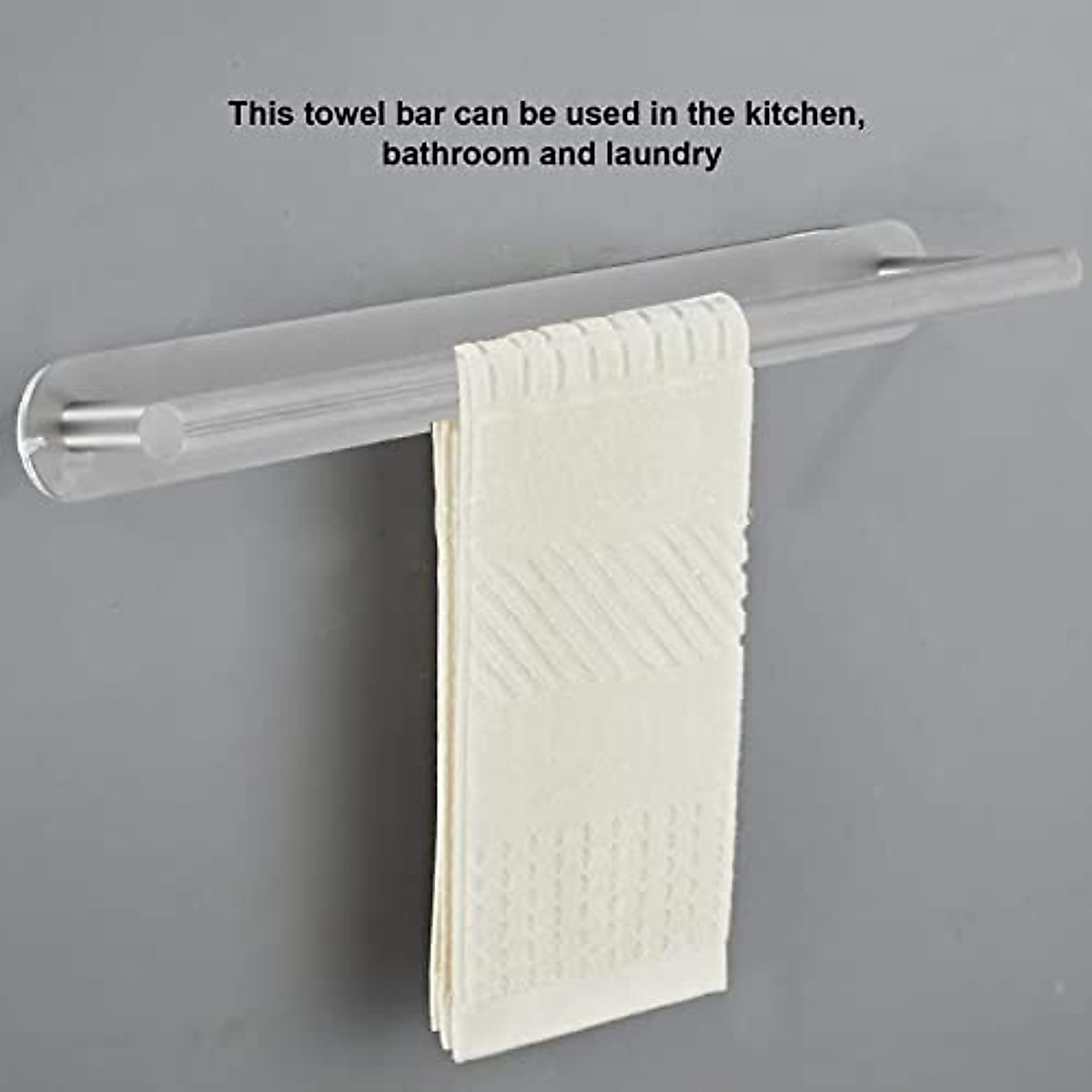 Bathroom Hardware Tower Bar, Stainless Steel Towel Rack, Rustproof Hand Towel Holder Wall Mounted Towel Single BarCloth Hanger for Bathroom Laundry Room(50cm)