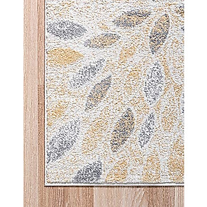 Rugs.com Charleston Collection Rug – 9' x 12' Yellow Low-Pile Rug Perfect for Living Rooms, Large Dining Rooms, Open Floorplans