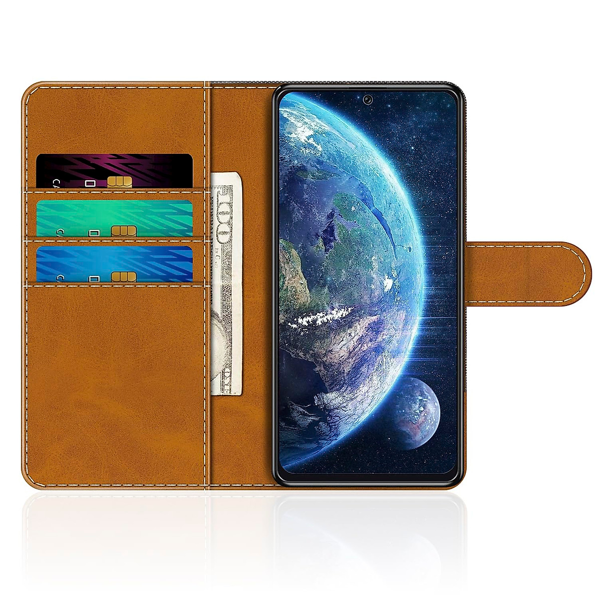 MILEGAO Leather Case for LG V20 H990DS Magnetic Phone Case with Wallet and Card Slot + [2 Pack] Tempered Glass Screen Protector for LG V20 H990DS (5.7”)