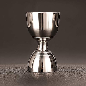 Jigger, Stainless Steel Jigger 2 oz 1 oz, Premium Vintage Double Jigger for Bartending, Cocktail Jigger Mirror Polish Finished for any Home Bar or Professional Craft Bar Setup