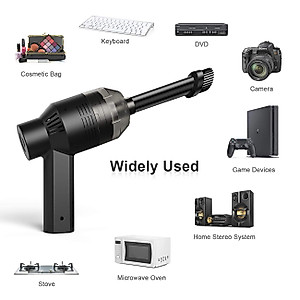 HONKYOB [Upgrade] Mini Vacuum Cordless Vacuum Keyboard Cleaner Mini Computer Vacuum Rechargeable Desk Vacuum for Cleaning Dust,Hair,Crumbs,Eraser Scrap,Cigarette Ash,Laptop,Pet House，Sewing Machine