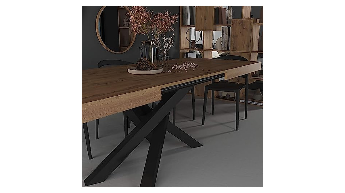 Mobili Fiver Emma Extendable Dining Table - Rustic Oak