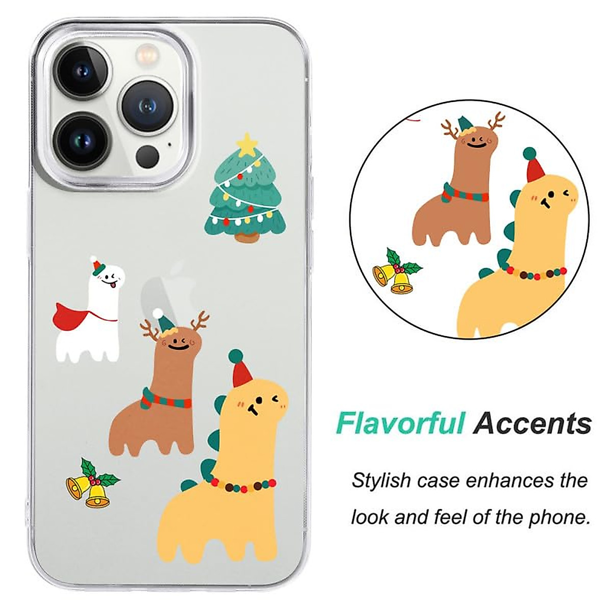 Pnakqil Christmas Phone Case for Samsung Galaxy S9 Plus 6.2'', 3 Packs Clear Transparent Soft Silicone Cover with Santa Claus Elk Cartoon Cute Design Pattern Slim Protective Girls Gift, 27
