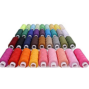 Luxbon Sewing Threads Kits 36 Colors Polyester 250 Yard Each Spools Sewing Thread Embroidery Machine Threads Quilting Thread for Hand Sewing/Machine Sewing
