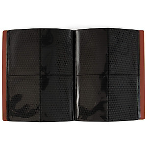 Monster 4 Pocket Trading Card Binder - Matte Orange Album, Anti-Theft & Anti-Drop TCG Protection w Side Loading Padded Pockets, Double Sided, Holds 160 Cards, For Sports, Gaming, Kpop, Christmas Gift