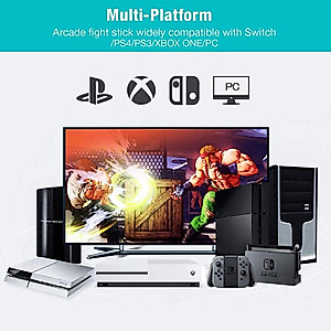 PXN 0082 Arcade Fight Stick Street Fighter Arcade Joystick for PC/PS4/PS3/XBOX S/X Nintendo Switch/PC Windows Game Rocker