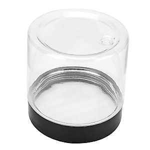 NINGWAAN 60 PACK 2oz Plastic Jars with Black Lids, 60ml Clear Slime Containers, Wide-Mouth Mini Refillable Empty Jars for DIY, Beads, Art Crafts