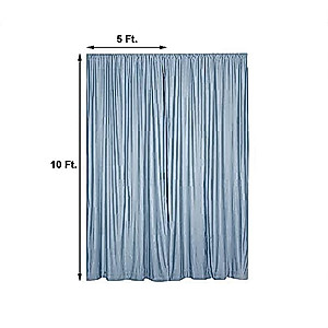 BalsaCircle 10 ft x 10 ft Dusty Blue Polyester Photography Backdrop Drapes Curtains Panels - Wedding Events Decorations Home Party Reception Supplies