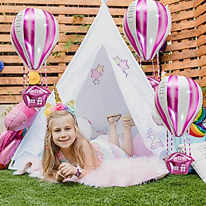 Zerodeko 10pcs Hot Air Balloon Helium Balloon Decorative Balloon Airplane Balloon Happy Birthday Decorations for Boys Helium Foil Balloons Metal Baby Aluminum Film Birthday Party Supplies