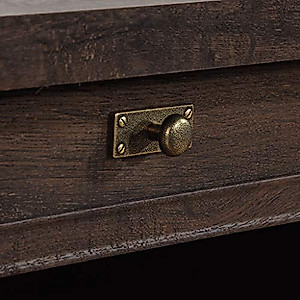 Sauder Costa Executive Desk, W 65.118 X D 29.528 X H 30.00, Coffee Oak finish