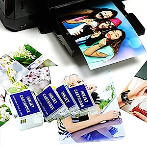 Replacement Refillable Ink Cartridges Compatible Sublimation Ink Cartridges for WF-7720 WF-7710 WF-7620 WF-7610 WF-7210 WF-7110 WF-3620 WF-3640,4Pcs Auto Reset Chips Reusable Empty Ink Cartridges Kit