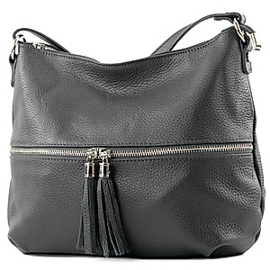 modamoda de - T159 - ital shoulder bag Shoulder bag made of leather, color: mustard yellow