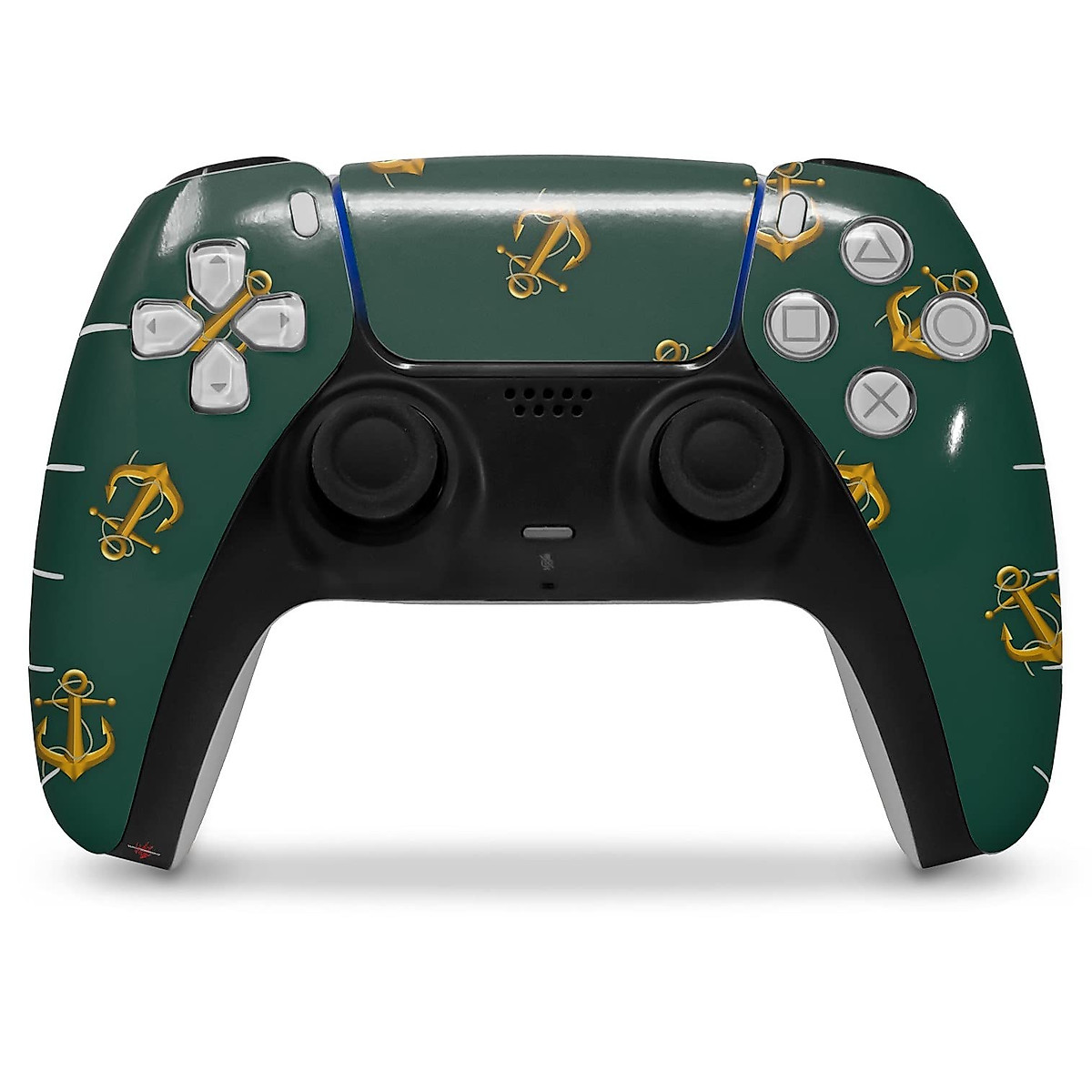 WraptorSkinz Skin Wrap compatible with Sony PS5 DualSense Controller Anchors Away Hunter Green (CONTROLLER NOT INCLUDED)