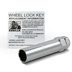 Gorilla Automotive 21631SD Small Diameter Wheel Locks (12mm x 1.50 Thread Size)