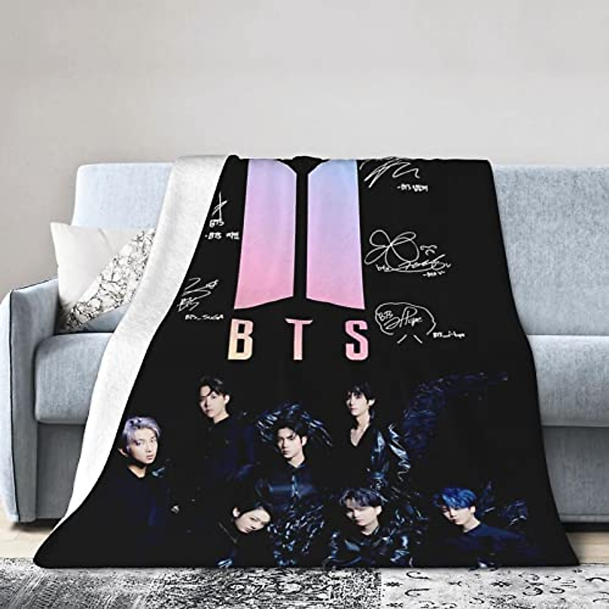 xuebi Kpop Dynamite Blanket Flannel Ultra-Soft Fleece Throw Blanket Bedding Fuzzy Lightweight Bed Couch for Adults 50*40in