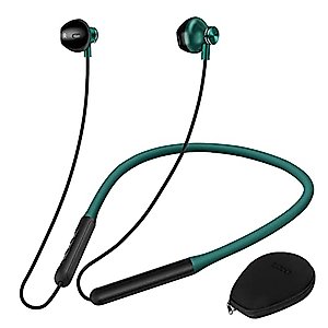 ZXQ Q2 Wireless Neckband Bluetooth Headphones, Neckband Earbuds with Magnetic, Wireless Sport Earphones with Microphone,Upgrade 15Hours Playtime,USB Type C Charge,with Carry Case Ear Hook (Green)