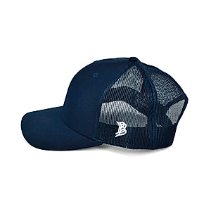 Branded Bills Arkansas PVC Patriot Patch Hat Curved Trucker - One Size Fits All (Navy/Navy)