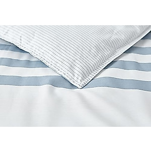 Nautica - Twin Comforter Set, Cotton Reversible Bedding with Matching Sham, Home Decor for All Seasons, Dorm Room Essentials (Lansier Grey, Twin/Twin XL)
