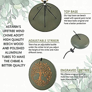 WindChimes Outdoor Deep Tone,Large Memorial Wind Chimes for Loss of Loved One Engrave Tree of Life,Sympathy Wind Chimes for Oouside, Gifts for Mother,Garden Home Yard Hanging Decor