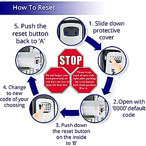 Key Lock Box for Outside - Rudy Run Portable Combination Lockbox for House Keys - Key Hiders to Hide a Key Outside - Waterproof Key Safe Storage Lock Box (With Shackle)