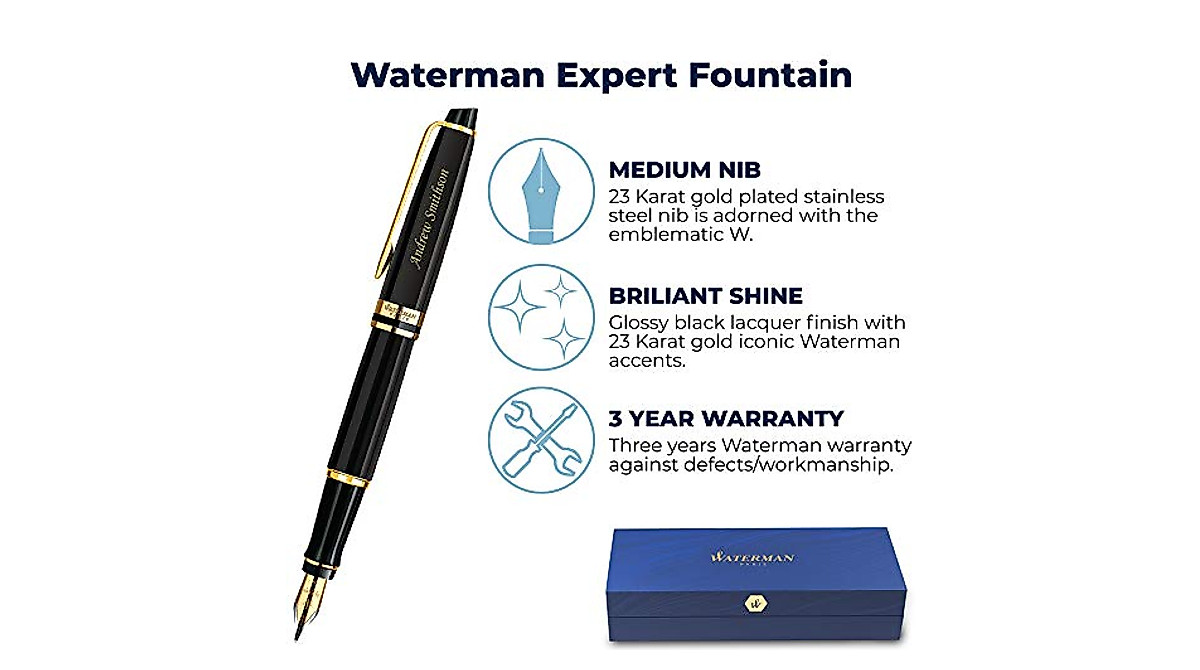 Personalized Waterman Fountain Pen - Custom Engraving