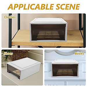 SEWACC Narrow Storage Drawers Plastic Storage Bins with Drawers Clothes Drawer Organizer Plastic Closet Storage Drawer