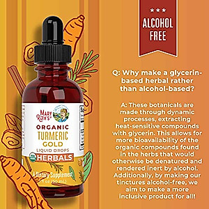 Turmeric Gold Drops & Morning Multivitamin (Raspberry) Bundle | USDA Organic Herbal Liquid for Immune & Digestive Support | Liquid Vitamins for Immune Support & Overall Wellness