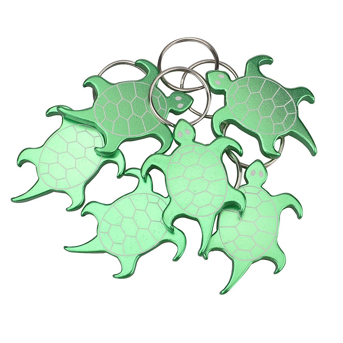 Swatom Turtle Aluminum Alloy bottle opener keychain Creative Gifts Accessories (1, Green Turtle)