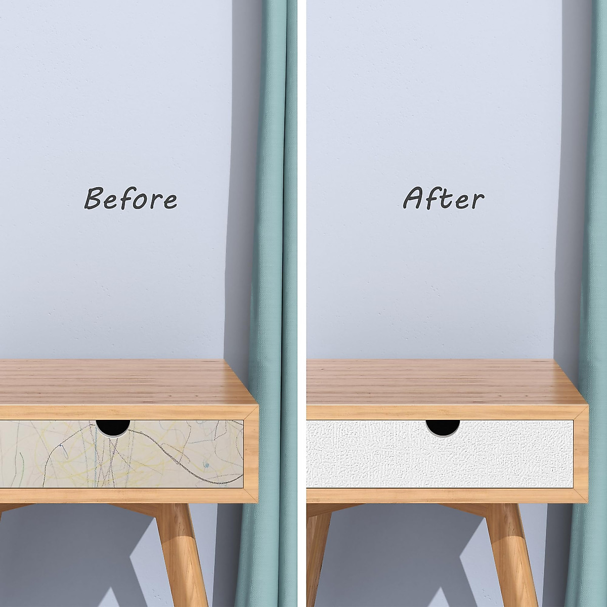 Lareko White Wallpaper Peel and Stick- Can Cover Dark Mark- Removable Contact Wall Paper,Self Adhesive Vinyl Waterproof for Apartment Wall Furniture Desk Door(118 inch x17.7inch)