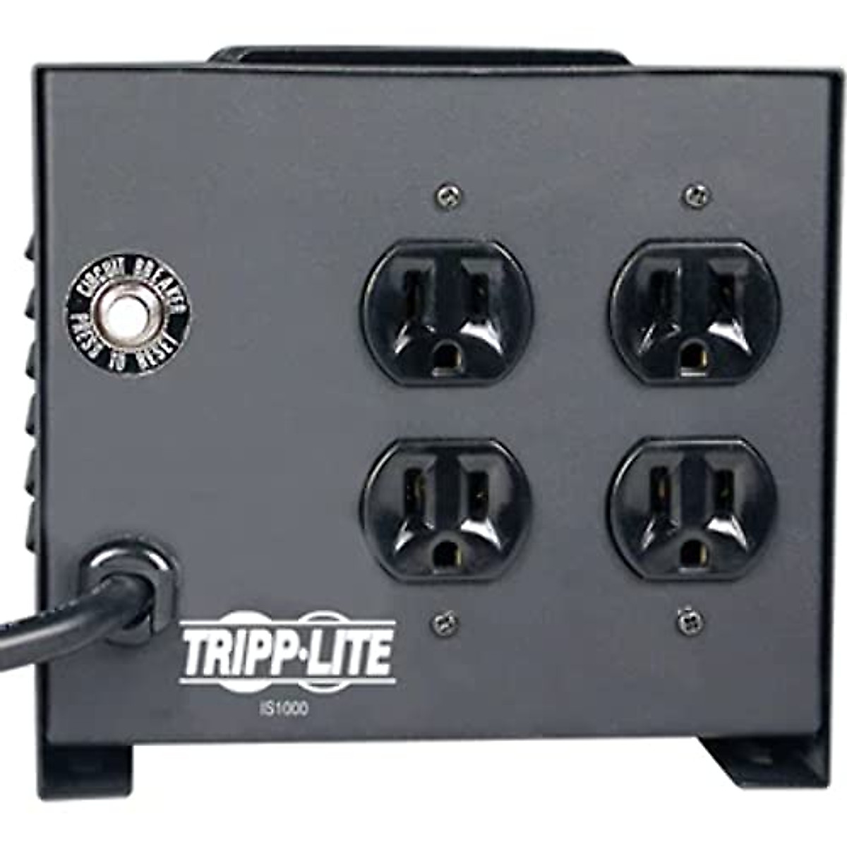 Tripp Lite IS1000 Isolation Transformer 1000W Surge 120V 4 Outlet 6ft Cord TAA GSA