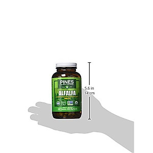 Pines Organic Alfalfa Tablets - 500 per pack - 1 each.