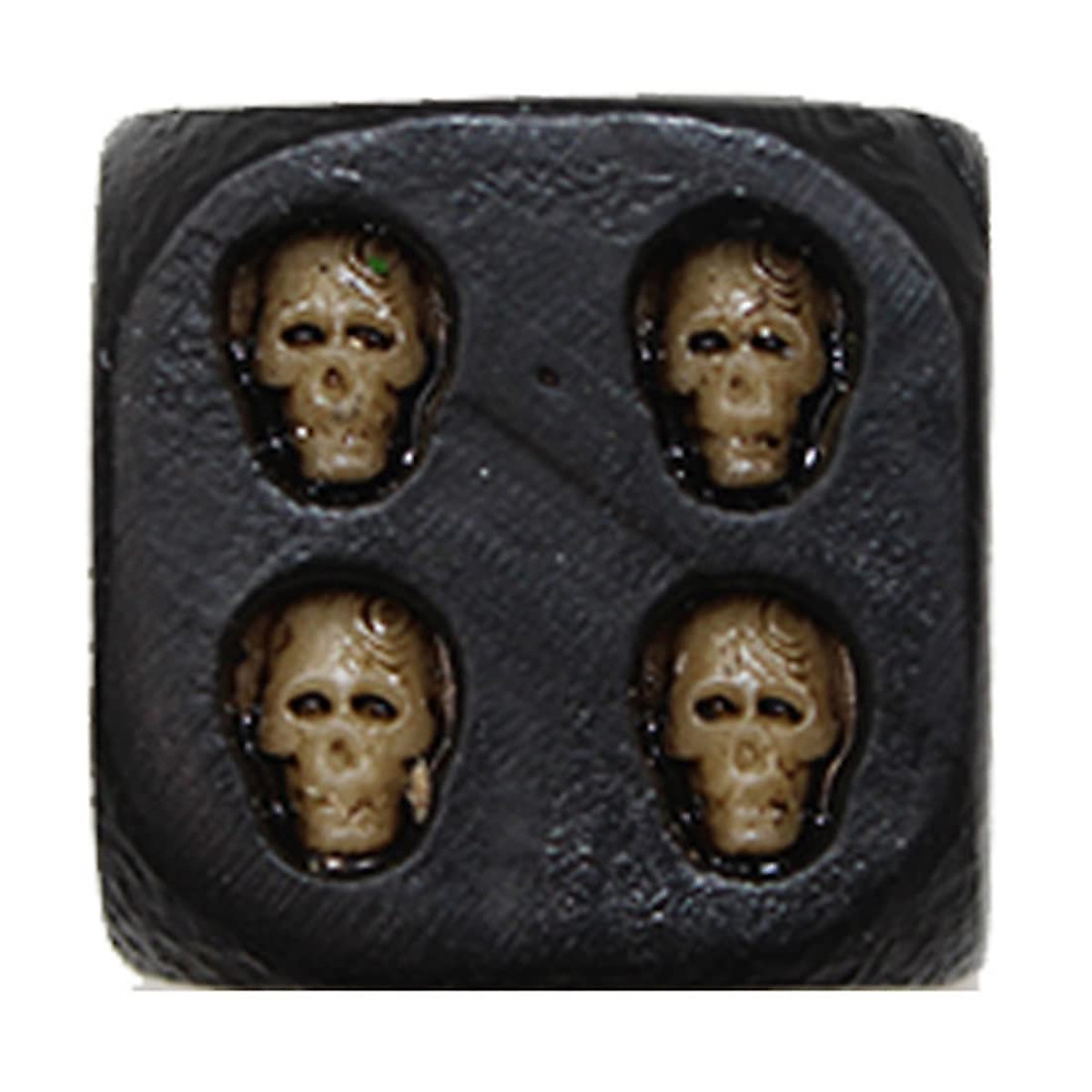 LingLucky 5PCS Six-Sided Skull Dice ,Grinning Skull Deluxe Devil Poker Dice, Halloween Party Dice Tower for Board Games, Activity, Casino Theme, Party Favors (5 PCS), 18x18x18mm (YX-0013)