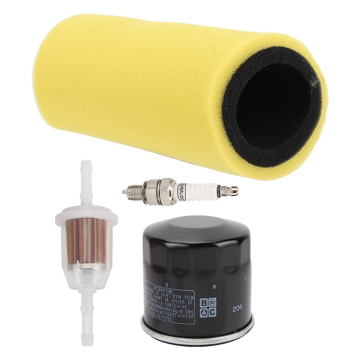 CARBBIA 5UG-E4451-00-00 Air Filter Compatible with Yamaha Rhino 660 YXR660F 450 YXR450F with Fuel Filter Oil Filter Spark Plug