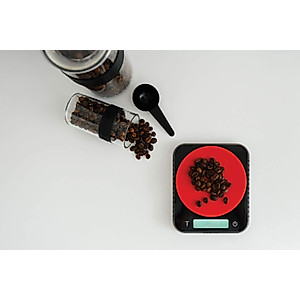 Bodum Barista Coffee and Food Scale with Built-in Timer, 6 in x 5 in, Black